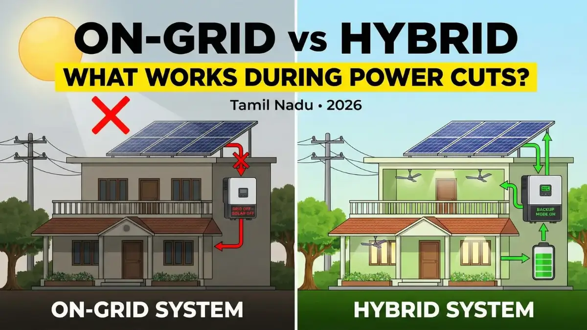 On-Grid vs. Hybrid Solar: Which is Best for Tamil Nadu Power Cuts in ...
